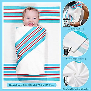 Remerry 8 Pcs Receiving Blanket, 30 x 40 Inch Hospital Blankets 100% Cotton Flannel Soft Warm Swaddle Blankets for Unisex Girl Boy Baby Newborn, Swaddle Newborn Wrap Flannel Receiving Blankets