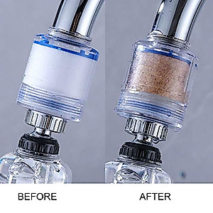 MNTT Filter Faucet Extender Sprayer Nozzle,360 Rotate Swivel Bathroom Aerator 3 Mode Purify Splashproof Sink Tap Head Water Saver(Faucet Filter)