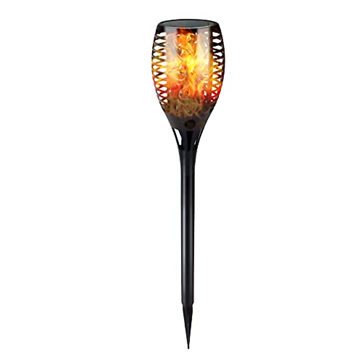 IYUTINA Outdoor Solar Lights for Yard, Torch Lights with Flickering Flame Christmas Decoration Waterproof Patio Backyard Garden Decor Auto On/Off Dusk to Dawn Dancing Fire Lights for Outside, 1 Pack