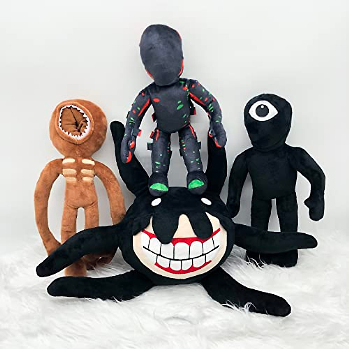 Lesome Doors Plushies Doors Plush Set of 4 New Monster Horror Game Stuffed Figure Doll Halloween Christmas Birthday Great Choice for Graduation Gift Party Favors (C-Door)