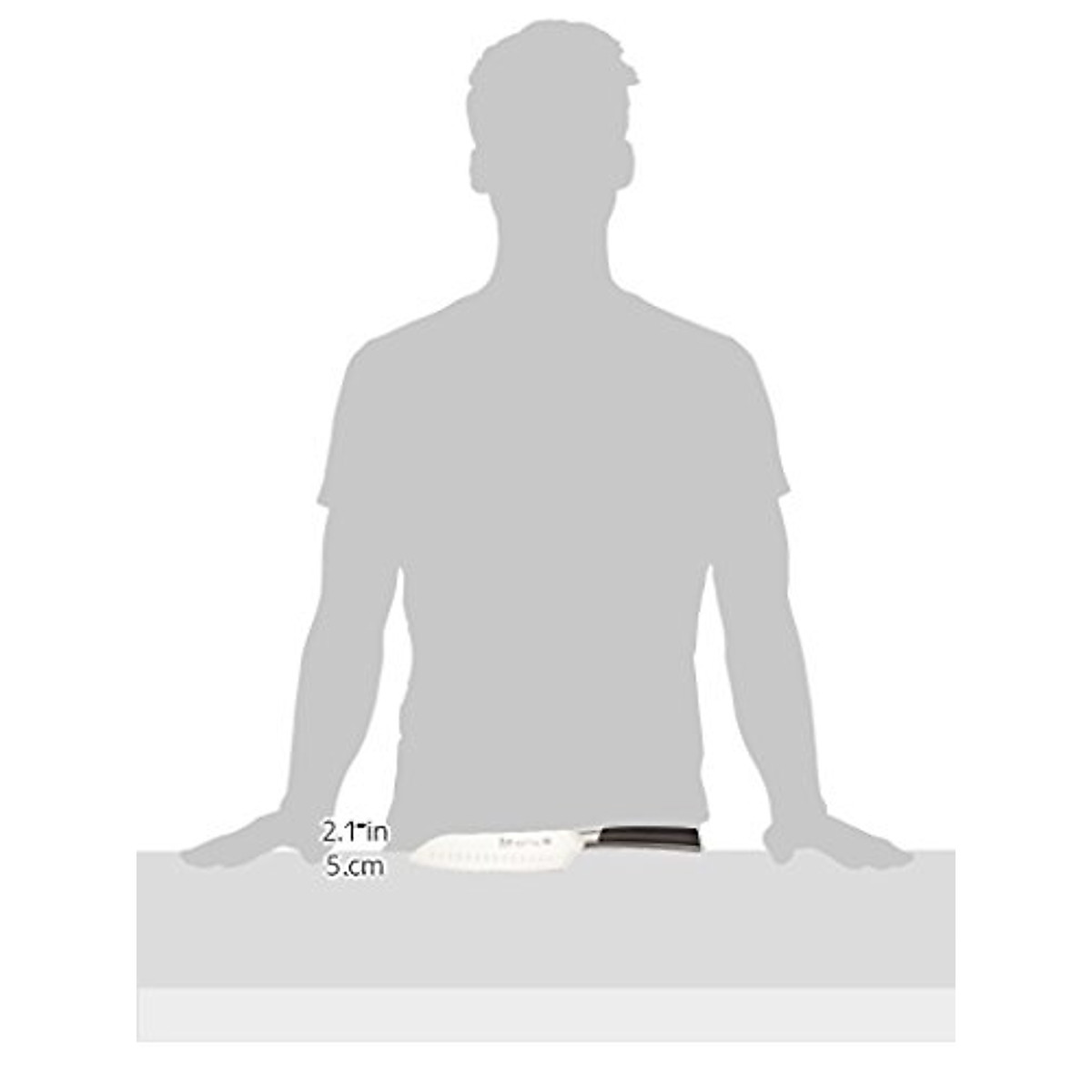 Cangshan N Series 59113 German Steel Forged Santoku Knife, 7-Inch