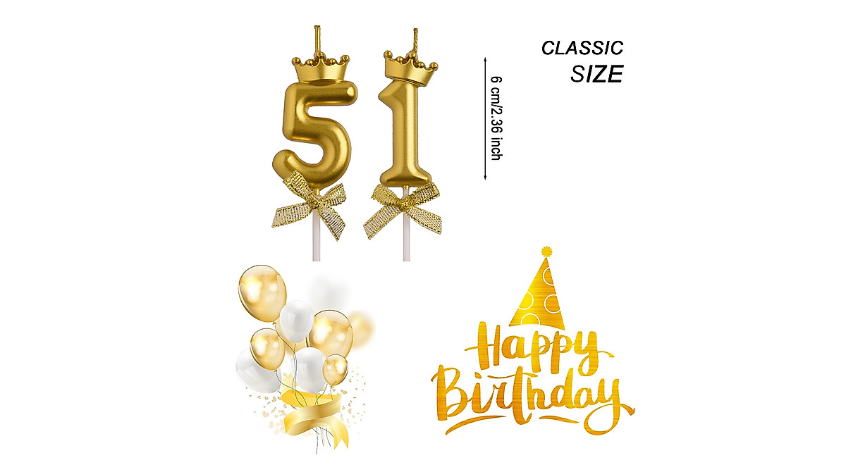 Elegant 51st Birthday Candles - Celebrate in Style