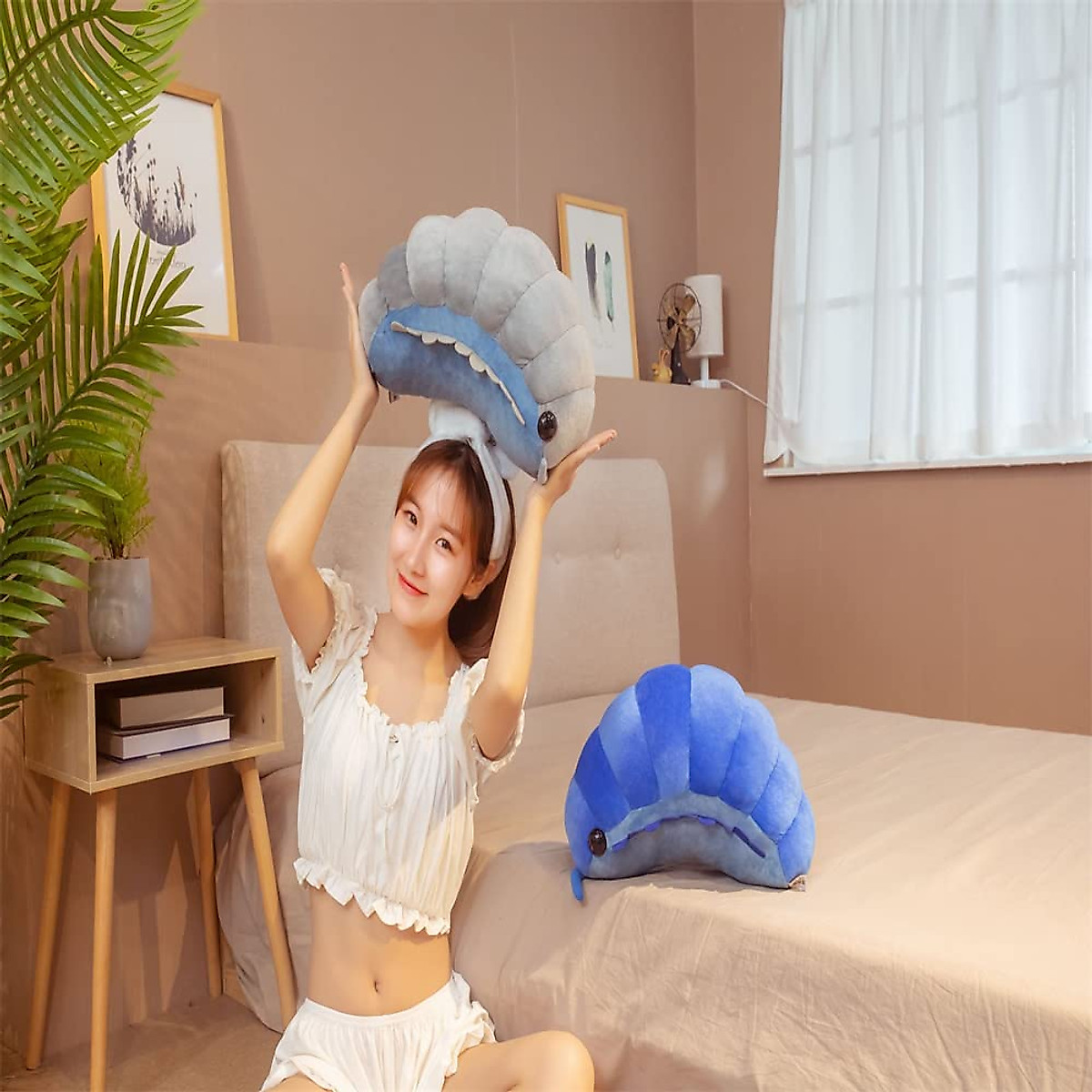 pangcangshu Likelike Insect Plush Toys Pill Bug Stuffed Soft Animals Pillow Back Cushion Insect Doll Kids Toys Girls Boys Gift (Gray,50cm/19inch)