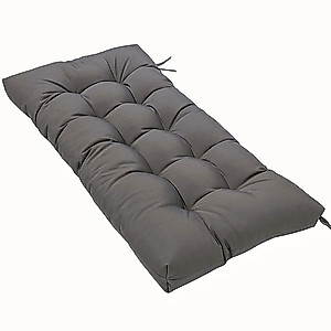 Waterproof Outdoor Bench Cushion, 51"x20", Swing Cushion Patio Furniture Cushions 3 Seater, for Garden Patio Furniture Lounger Bench (Dark Grey)