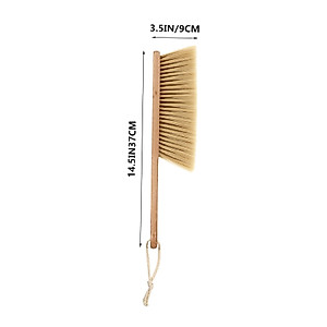 SEWOART 1pc Cleaning Brush Hand Sweeper Brush Bristles Dusting Brush Carpet Broom Drafting Brush Duster Brush Cleaning Broom Brooms Household Cleaning Bed Broom Soft Brush Home Khaki Wood