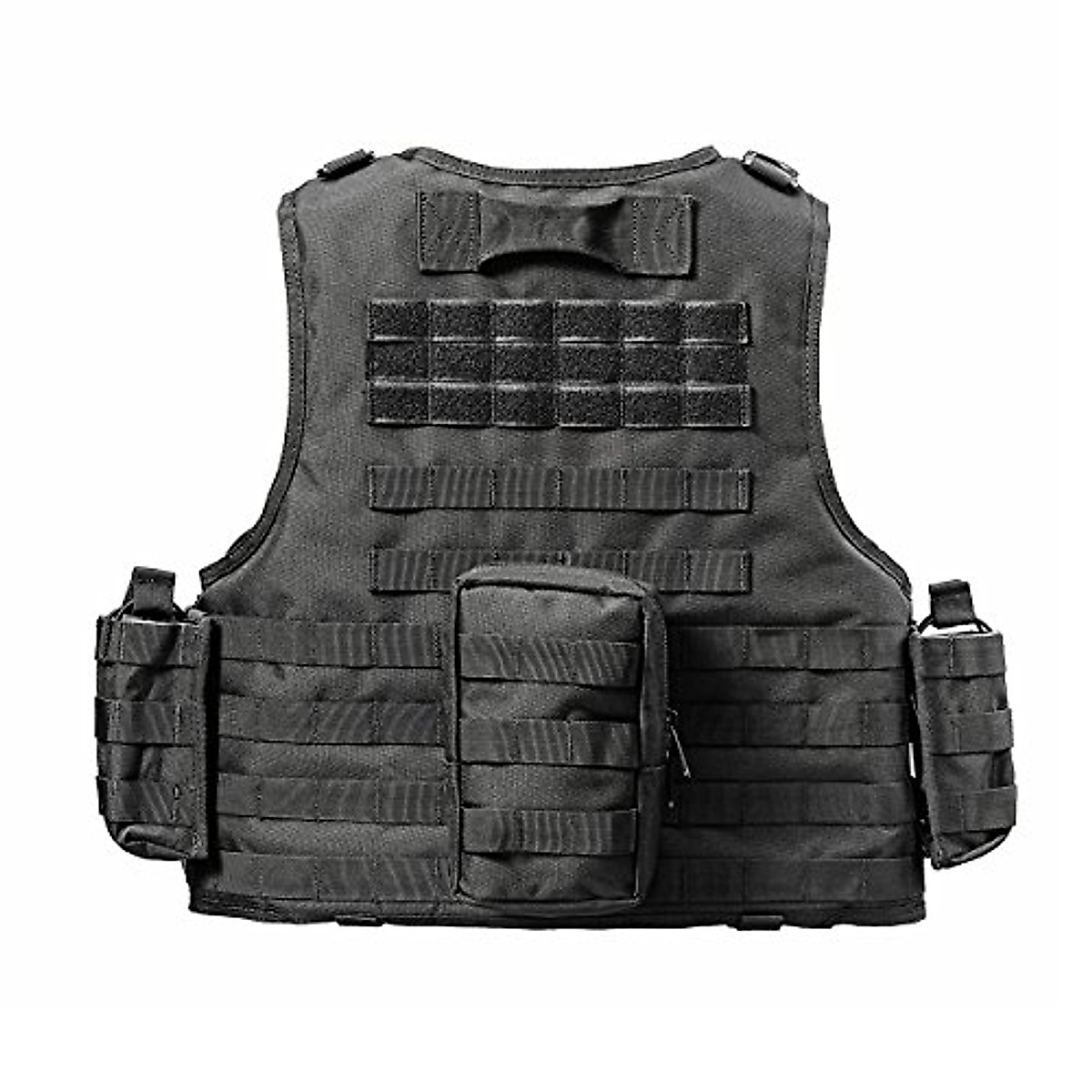 YAKEDA Outdoor Tactical Airsoft Vest Adjustable Fit Adult (Black)