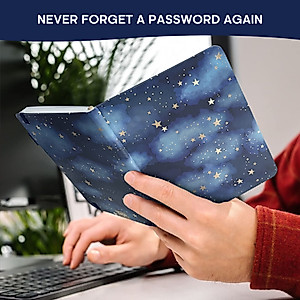 Taja Password Keeper Book with Alphabetical Tabs，Small Password Books for Seniors, Password Notebook for Internet Website Address Log in Detail, Password Logbook to Help You Stay Organized - Star