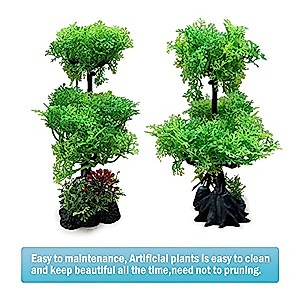 MiukingPet Artificial Aquatic Plants Fishtank Decorations Aquarium Decorations,Applicable to Office and Household Simulation Fish Tank Plants (Green)