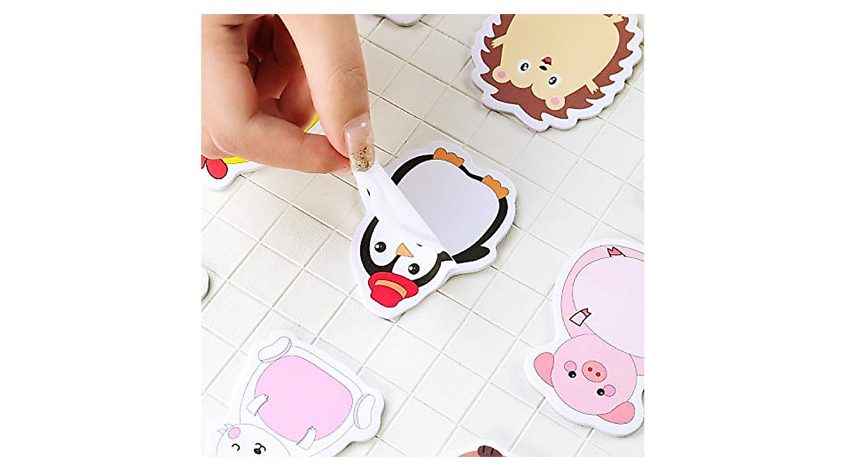 Cute Cartoon Animal Sticky Notes – 30 Sets for Home & Office