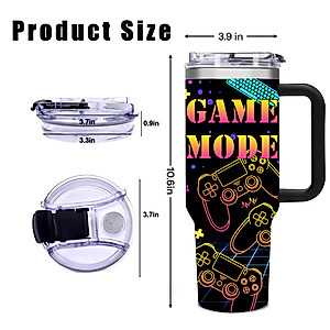 Gamer Gifts Gaming Gifts Gamer Gifts for Men Gamer Tumblers Gifts for Gamers Mens Gifts for Birthday Gaming Mugs Gaming Stuff Gamepad Game Lover Gifts for Boys Teen Gamer Cup 40oz (Newly Upgraded Lid)