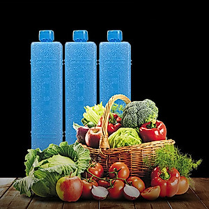 Small Fan, Ice Packs 4Pcs Long Lasting Freezer Blocks Reusable Portable Cooler Freezer Ice Packs Keep Cool for Refrigerator Air Conditioner Fan