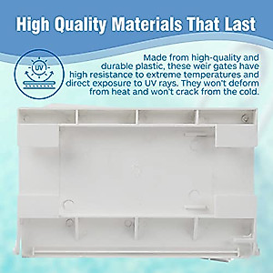Calvana Exact Replacement 516252 White Weir Gate Assembly - Compatible with Bermuda Gunite Skimmer and Bermuda Skimmers - Vinyl Weir Gate Assembly - 8 1/2 Inches x 5 3/8 Inches Weir Gate