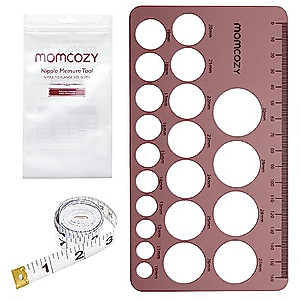 Momcozy Nipple Ruler, Nipple Ruler for Flange Sizing, Silicone and Soft, Flange Sizing Measurement Tool, Breast Pump Sizing Tool for Momcozy, Medela, Spectra, Lansinoh