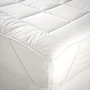 OrganicTextiles Natural Wool Mattress Pad with Cotton Cover, Twin Size, Skin Sensitive, All-Seasons Use, Helps Wick Away Moisture, Machine Washable