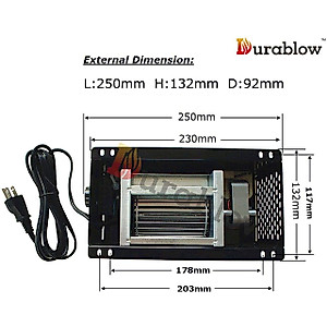 Durablow S31105 Speed Variable Blower 110V ~ 120V for GHP Group, Monessen/Majestic (MHSC Brands), Majestic Dutchwest Windsor, CFM US Century Plate Steel Freestanding Wood Stove Fireplace