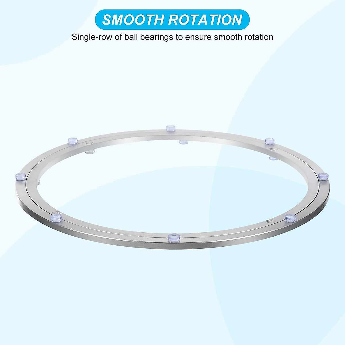 uxcell Aluminium Lazy Susan Turntable Bearing, 16 inch Round Rotating Bearing Turntable Base for Kitchen Dining Table（Base Only）