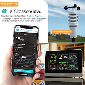 La Crosse Technology 328-10618-INT Wireless WiFi Professional Weather Center , Black