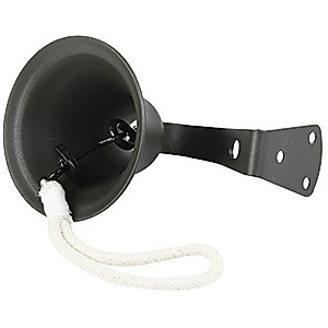 Upstreet Outdoor Bell & Indoor Dinner Bell/Made of Black Large Bell, Cast Iron Bell, Ideal for Wall Mounted Bell, Bracket Mounts Metal Dinner Bell and Hanging Bell for Home, School or Church