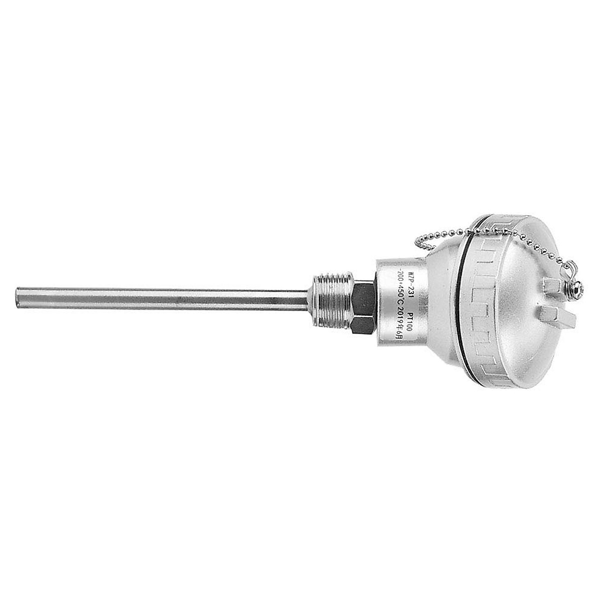 1/2" NPT Thread Thermocouple Terminal Head RTD PT100 Stainless steel Temperature Sensor Probe (100mm)