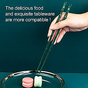 5 Pairs Food Grade Polymer Laser Engraving Japanese Chopsticks, Squared Edge Non-Slip Reusable Sushi Sticks Hashi Handmade Christmas Gift (Five pairs antique chopsticks)