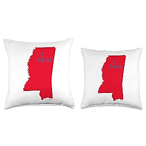 Mercy Moo Tees Oxford, Mississippi Throw Pillow, 18x18, Multicolor