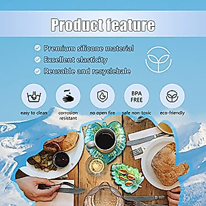 Aursrenty 6Pcs Leaf Tray Resin Mold, 6 Styles Simulation Leaves Tray Molds Resin Soap Dish Mold Epoxy Casting Molds Multifunctional Use for DIY Jewelry Container Candy Holder Soap Dish Christmas Gift