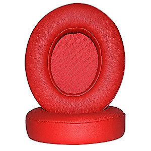 Replacement Earpad Cushions Kit Compatible with Beats Studio 2.0 Wired/Wireless Sutdio 3.0 Over-Ear Headphones Ear Pads Replacement (Red)