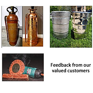 QZATTCAEN 8" White Airway Buffing Wheel,5/8'' Arbor Hole,12 Plys/Fine Polishing for Angle Grinder,2PCS