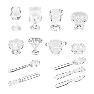 200pcs Miniature Landscape Food Drinks Bottle Mini Toys Doll House Kitchen Play Resin Dollhouse Accessories for Adults Teenagers Cooking Game Hamburger Ice Cream Cake Bread Tableware Party