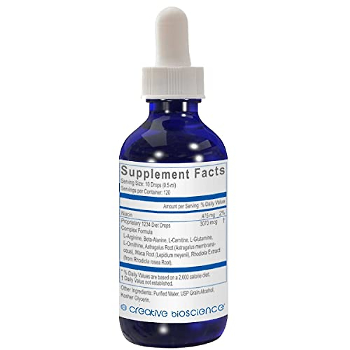 Creative Bioscience 1234 Diet Drops for Women & Men - Diet Drops for Weight Management - Original Amino Complex, 2 Fl Oz (Twin Pack)
