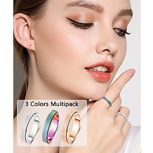 OreilleStar Anxiety Ring for Women Fidget Ring Fidget Toys Adults Spinner Rings for Anxiety Fidget Rings for Anxiety for Women Band Ring Size 8