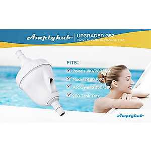 Amptyhub Upgraded G52 Backup Valve Replacement Kit for Polaris Pool Cleaner, Compatible with Polaris 180,280,380,480,3900 Pool Cleaner, The Valve Body has Been Reinforced, Longer Life Than Zodiac G52