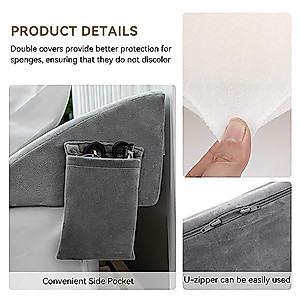 Voryerw Headboard Pillow California King Size, Bed Wedge Pillow/Headboard Pillow/Mattress Wedge,Gap Filler to Close The Gap (0-10") Between Headboard and Mattress 72"x10"x6"