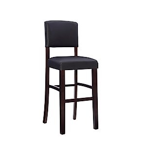 Linon Monaco Stool 30" Espresso