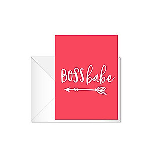 Canopy Street Female Empowerment Note Cards / 12 Everyday Feminist Boss Babe Encouragement Cards / 6 Feminine Positive Affirmation Designs / 4 5/8" x 6 1/4" Strong Women Friendship Greeting Cards