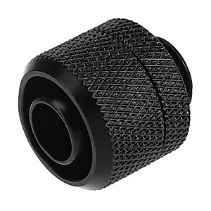 Dracaena 6 Pack G1/4" Thread to 3/8" ID, 5/8" OD Compression Fitting for Soft Tubing, Soft Tube Connectors for Computer Water Cooling System, Black