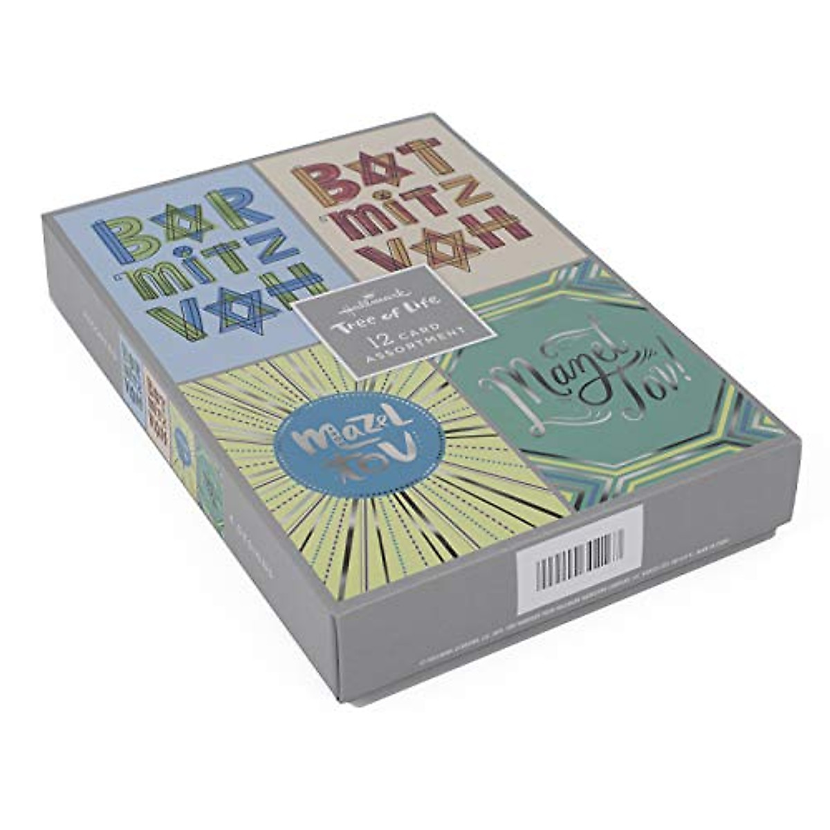Hallmark Tree of Life Bat Mitzvah and Bar Mitzvah Boxed Cards Assortment (Bat and Bar Mitzvah Congratulations, 12 Greeting Cards and Envelopes)
