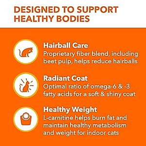 IAMS Proactive Health Adult Indoor Weight & Hairball Care Dry Cat Food with Salmon, 7 lb. Bag