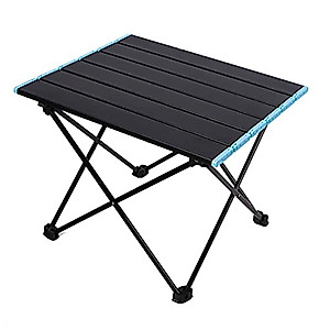 Tuimiyisou Mini Folding Table Portable Outdoor Aluminum Alloy Barbecue Table with Carry Bag for Camping Picnic Mountaineering (M) Fishing Supplies-Fishing Chair