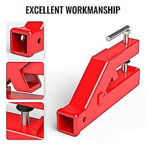 Sulythw Clamp On Trailer Hitch 2" Ball Mount Receiver Adapter for Tractor Bucket Kubota