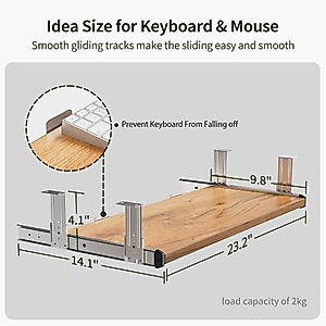 BANTI 48'' Height Adjustable Electric Standing Desk with Keyboard Tray, Home Office Desk Computer Workstation with Storage Shelf, Sit Stand Desk, Light Rustic Top