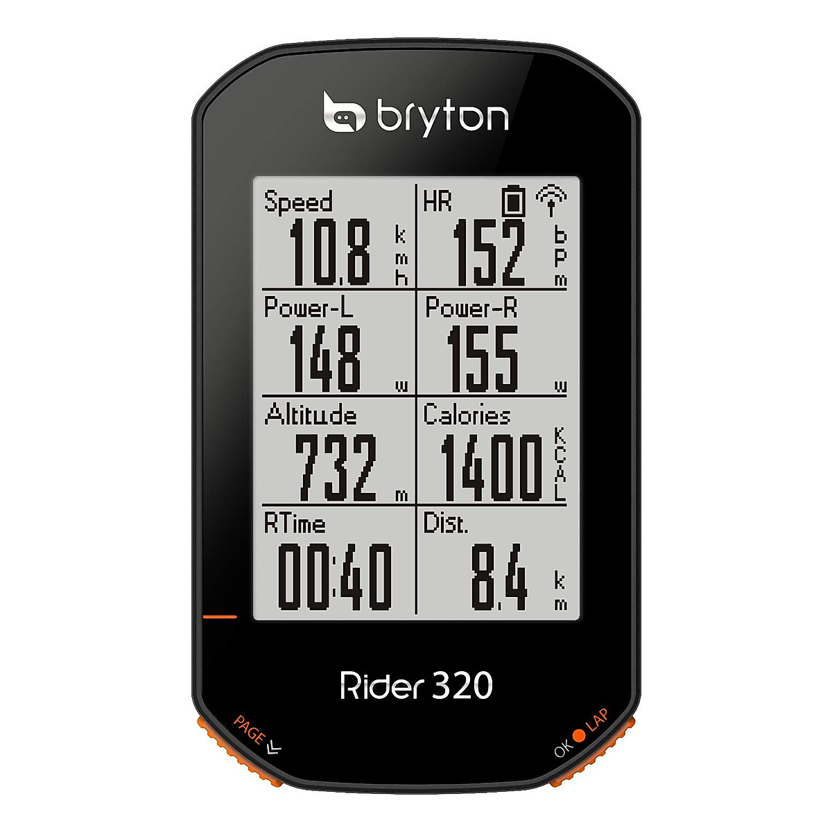 BRYTON Rider 320E GPS Cycle Computer, Black