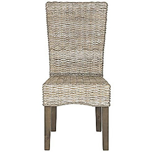 Safavieh Home Collection Arjun Grey Wicker 18-inch Dining Chair