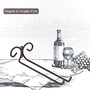 HOWDIA Wine Glass Rack Wall Set of 2 Bronze, Stemware Rack, Wine Glasses Holder Storage Hanger Organizer Metal for Cabinet Kitchen or Bar