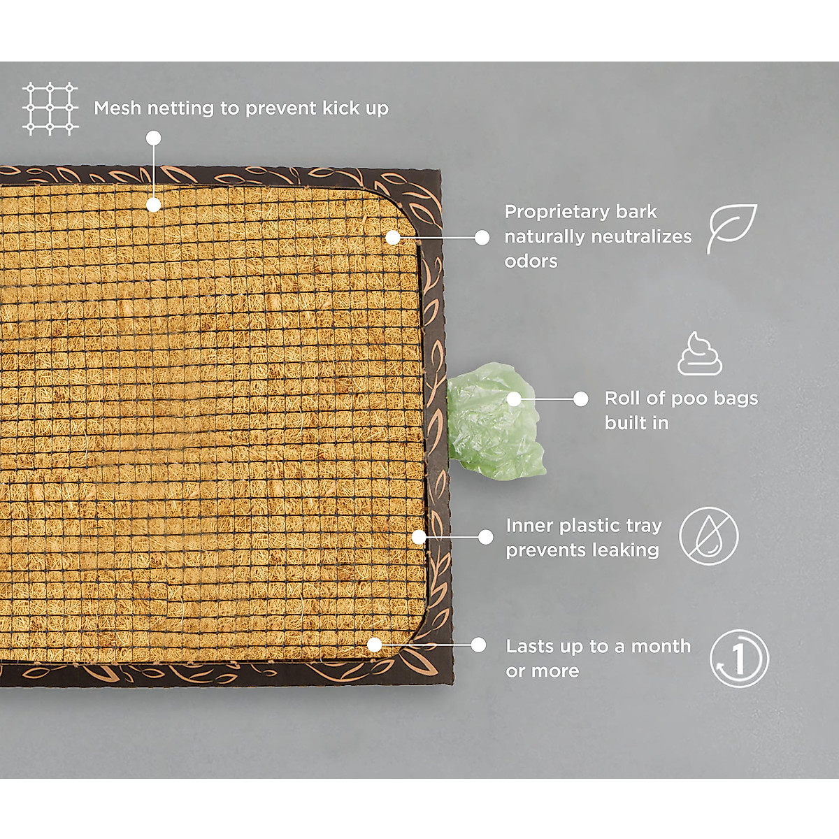 Puppy Bark Potty Disposable Dog Potty - Multi-Use, Odor Neutralizing, Non-Leaking - Replaces Traditional Pee Pads - Indoor/Outdoor