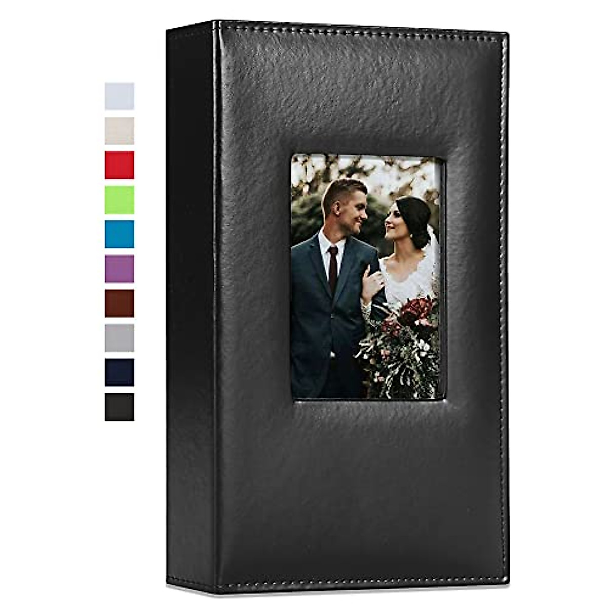 Vienrose Photo Album 4x6 300 Photos Leather Cover Extra Large Capacity Picture Book with Pockets for Wedding Family Anniversary Baby