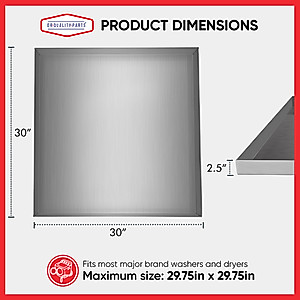 30" x 30" 2.5" Heavy Duty Washer Machine Drain Pan, Stainless Steel Fine (30x30x2.5)