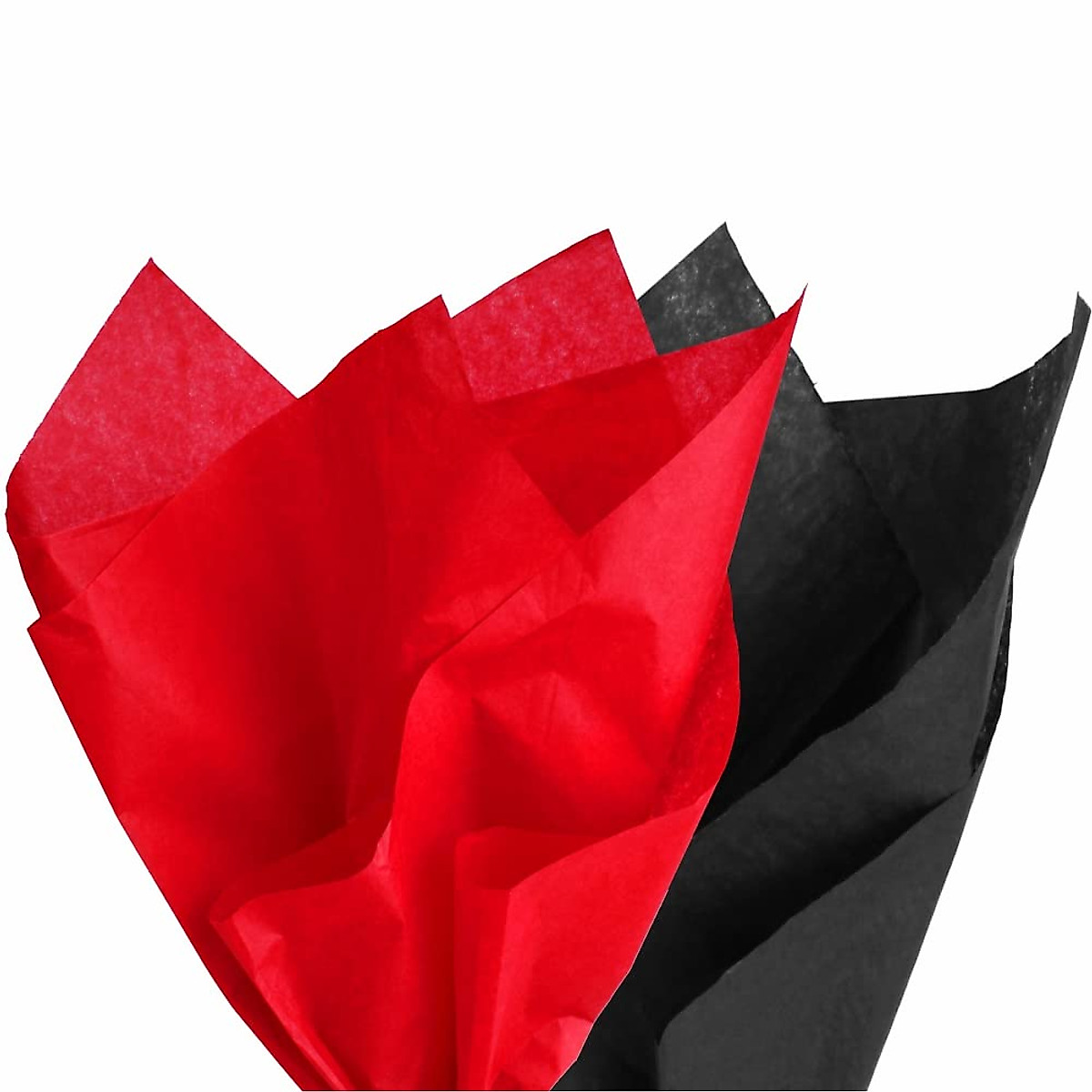 PMLAND Premium Quality Gift Wrapping Paper - Black and Red - 20 Inches x 26 Inches 60 Sheets