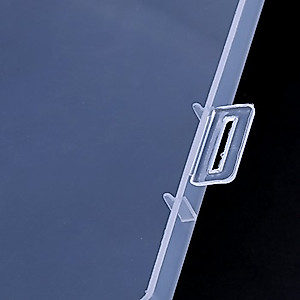 szzijia Zijia Plastic Adjustable 28 Slots Boxes of Diamond Painting Accessories Jewelry Container Storage Box (Clear White)