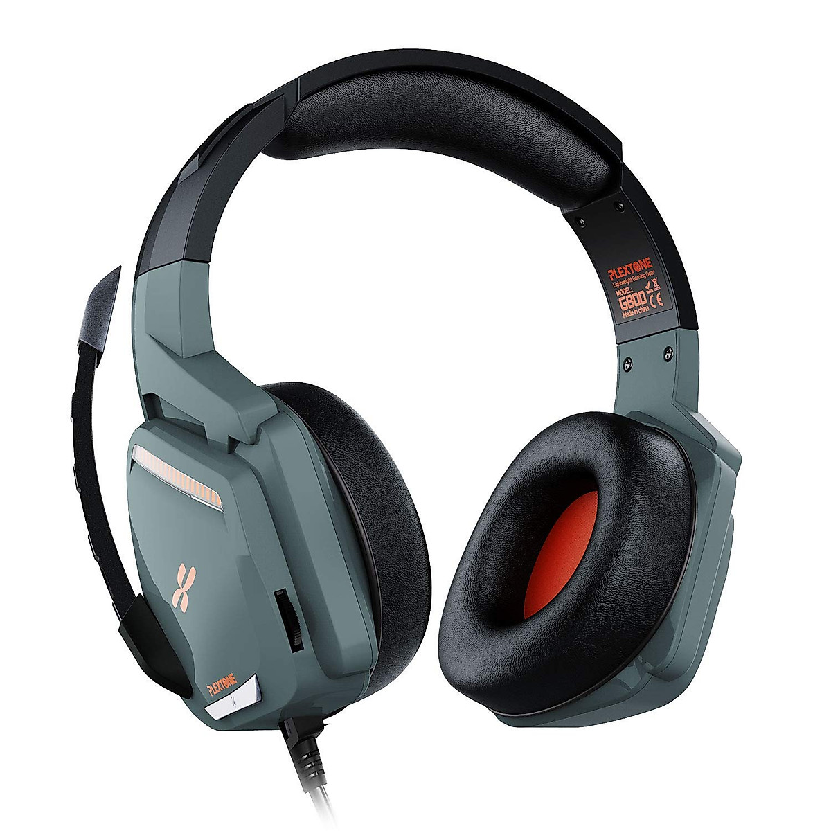 Cyclotronix PS5 G8002 Gray Stereo Gaming Headset for PS5, PS4, PC, Xbox One, Xbox Series X, Noise Cancelling Over Ear Headphones with Mic, Headphone-Mounted Volume Control, Flexible, Light Weight!